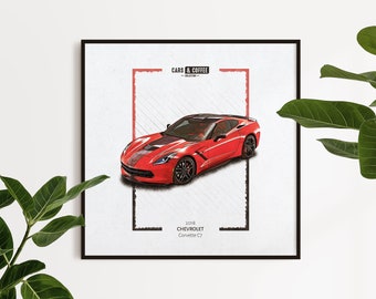 Corvette C7 Poster - Etsy