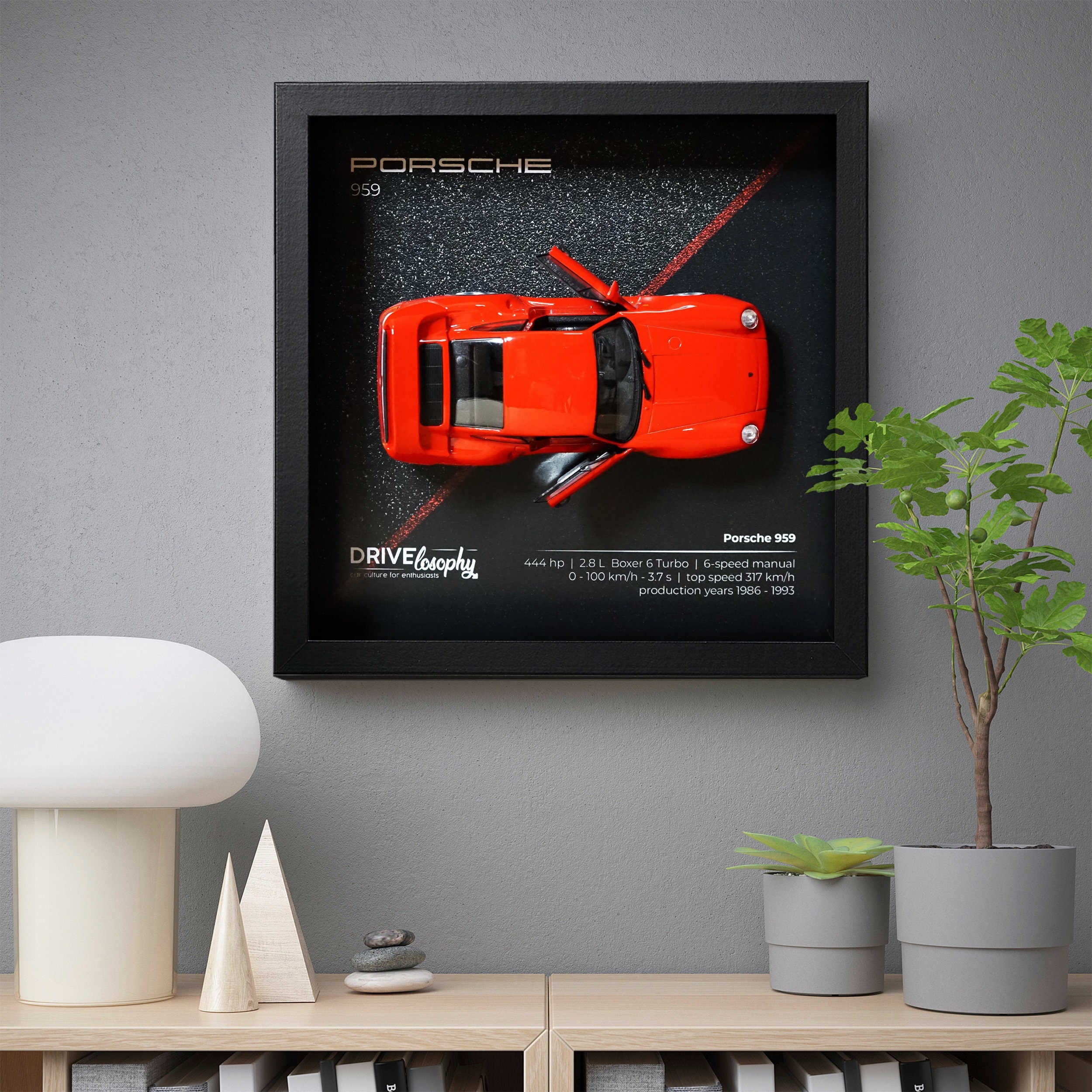 Porsche 959 3D Frame the Ideal Gift - Etsy
