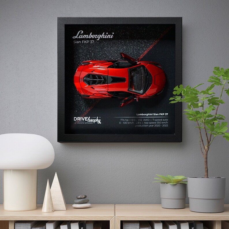 Lamborghini Sian 3D Frame the Ideal Gift - Etsy