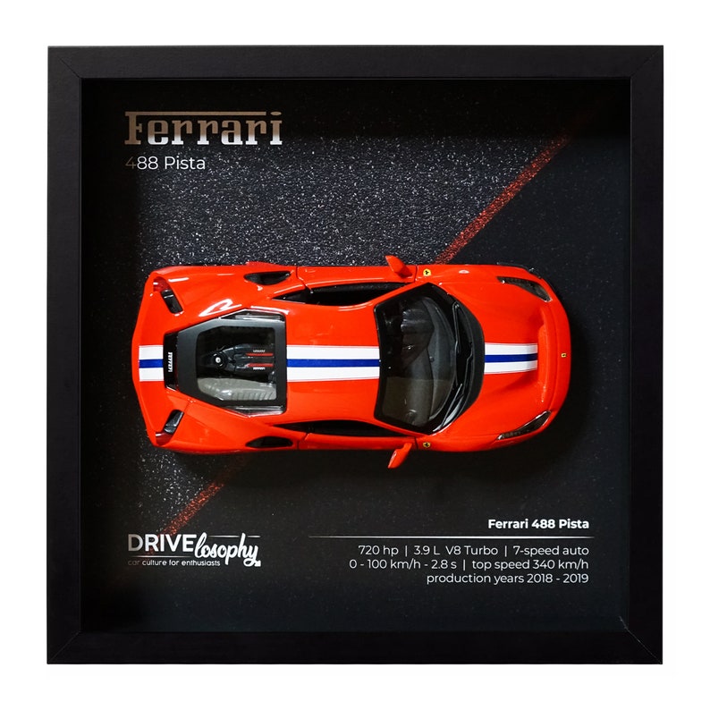 Ferrari 488 Pista 3D Frame the Ideal Gift - Etsy
