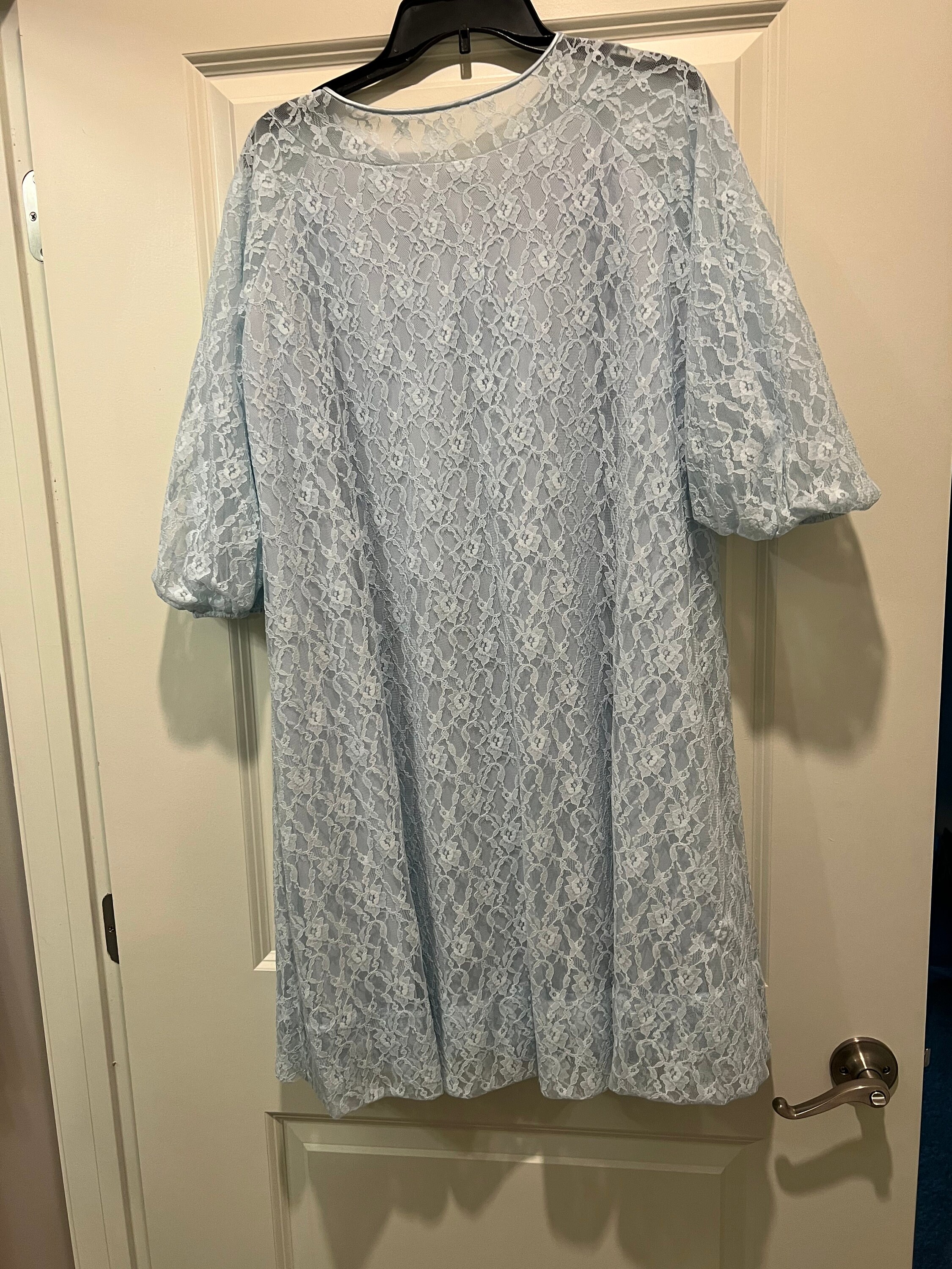 Vintage Artemis Housecoat Lace Overlay Small 100% Nylon Light Blue - Etsy