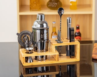 Stylish Mixology Bartender Kit Cocktail Shaker Barware Essentials ...