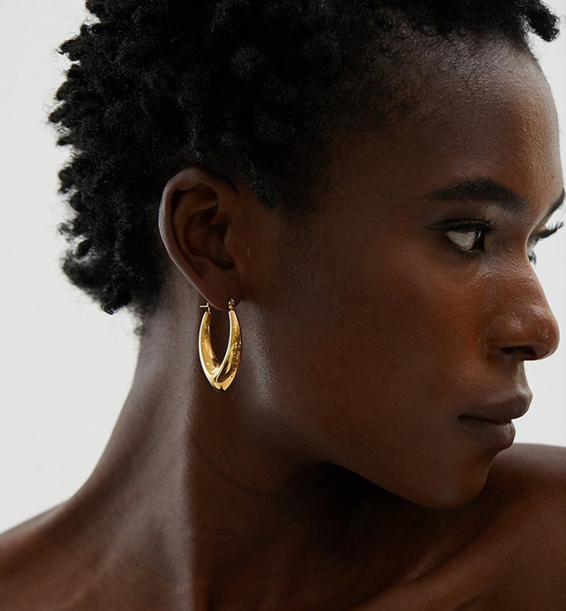 Statement Gold Earrings 70s Earrings 80s Waterproof Gold - Etsy