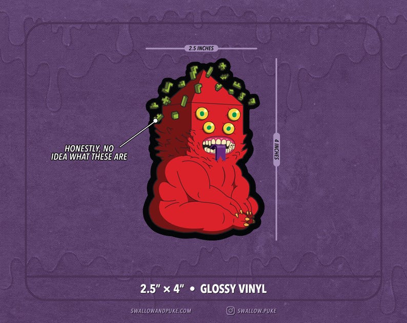 GOLB Sticker - Adventure Time - Fionna & Cake - Glob Grod Gob Grob - Etsy
