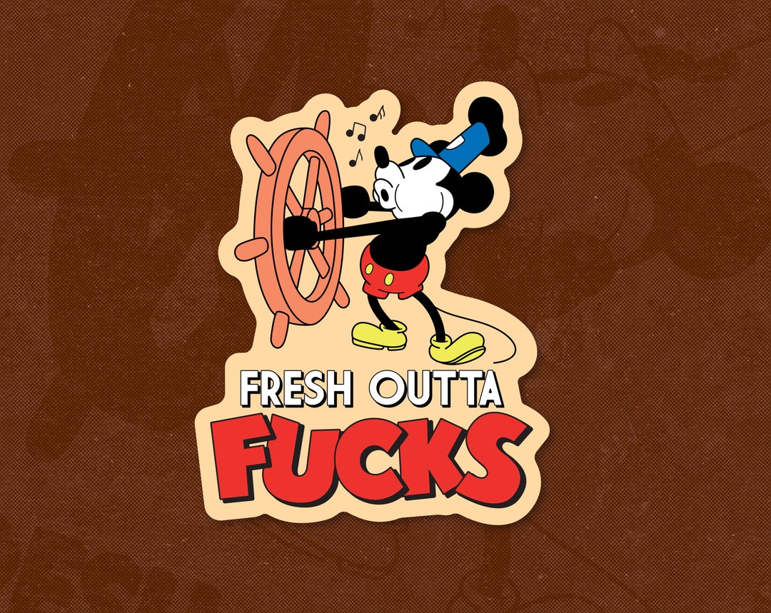 Mickey Mouse Parody - Steamboat Willy - Out of Fucks Given - Etsy