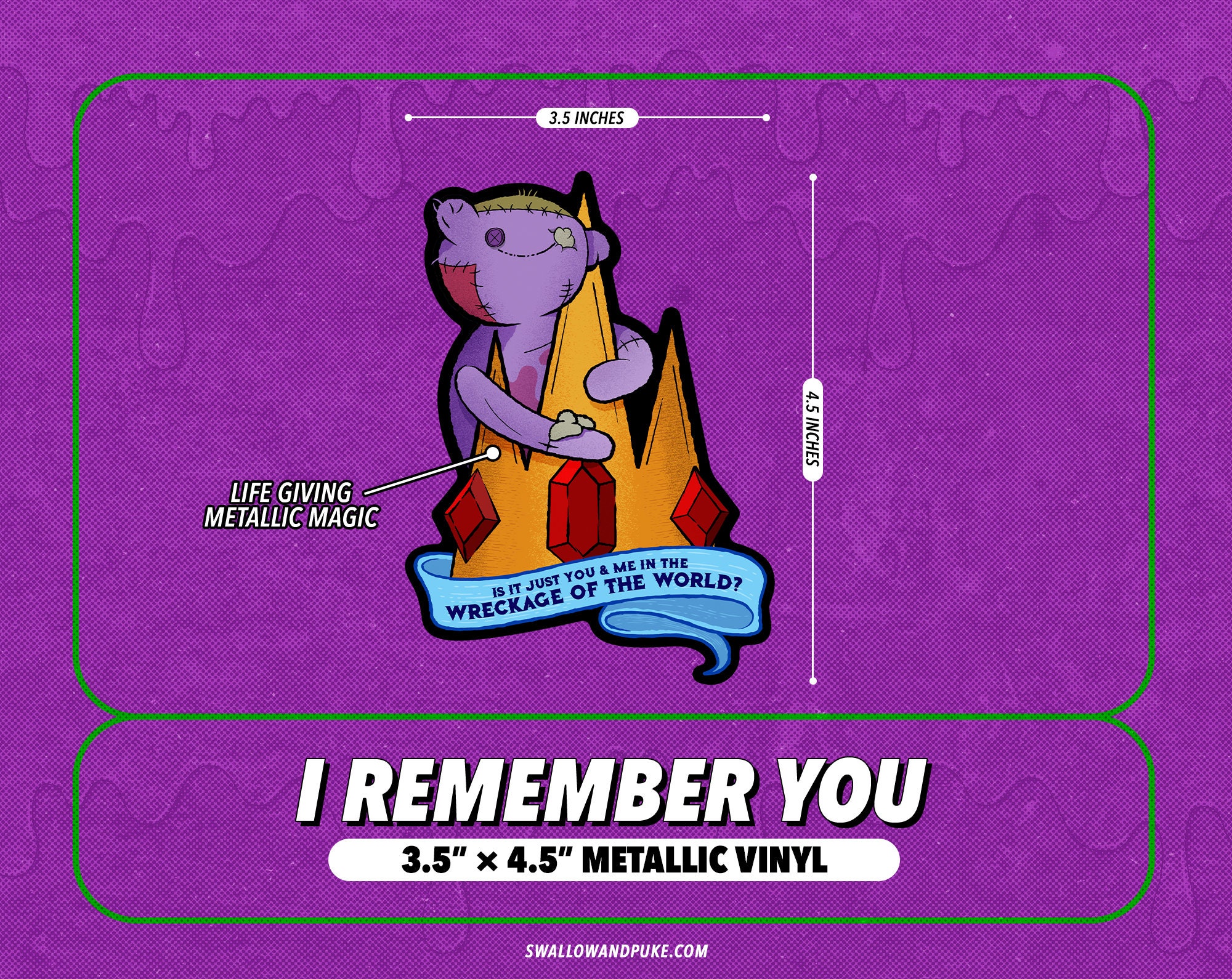 HAMBO SIMON Adventure Time Ice King Marceline I Remember You Metallic ...