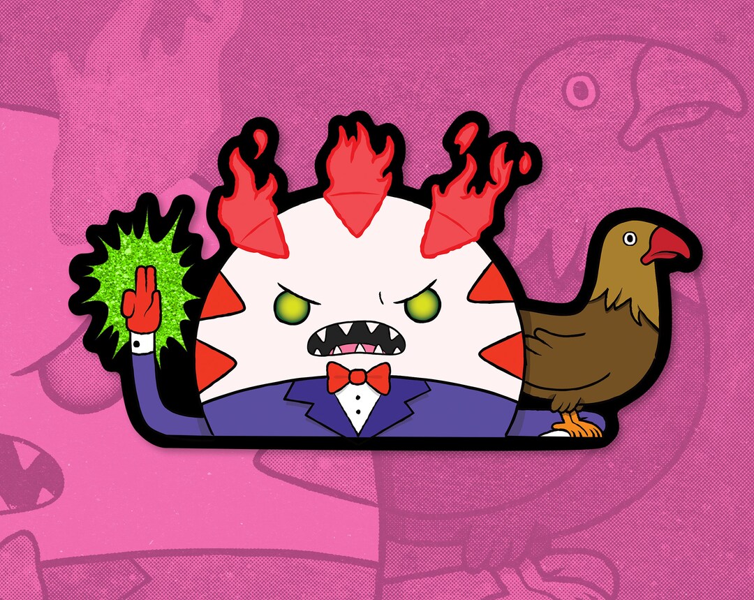 Peppermint Butler Anime Peeker Style Sticker - Evil Pep Butt Adventure ...