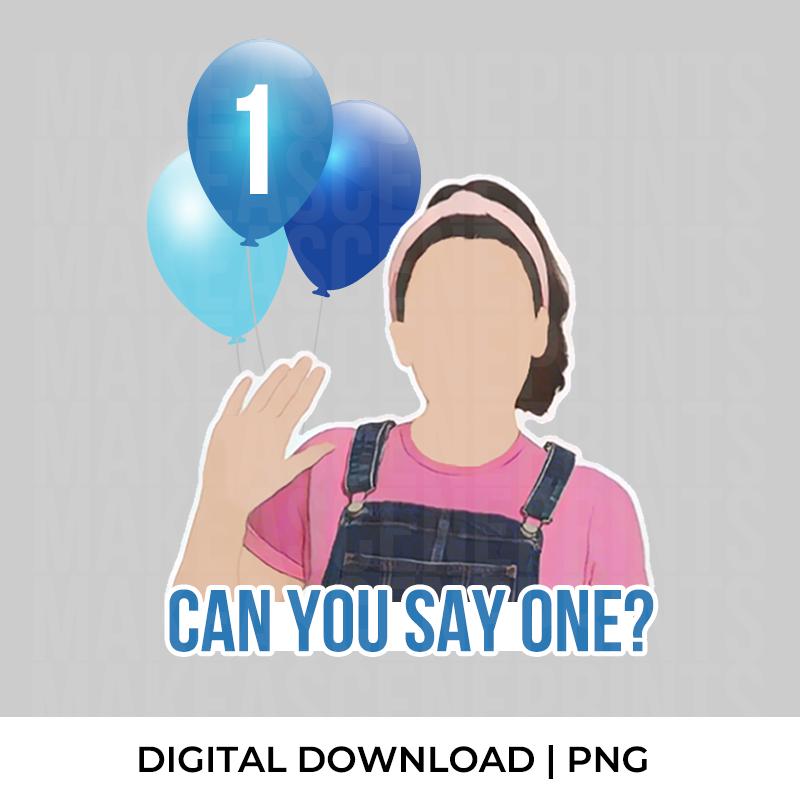 Ms. Rachel Birthday Clipart: "can You Say One?" 1st Birthday PNG ...