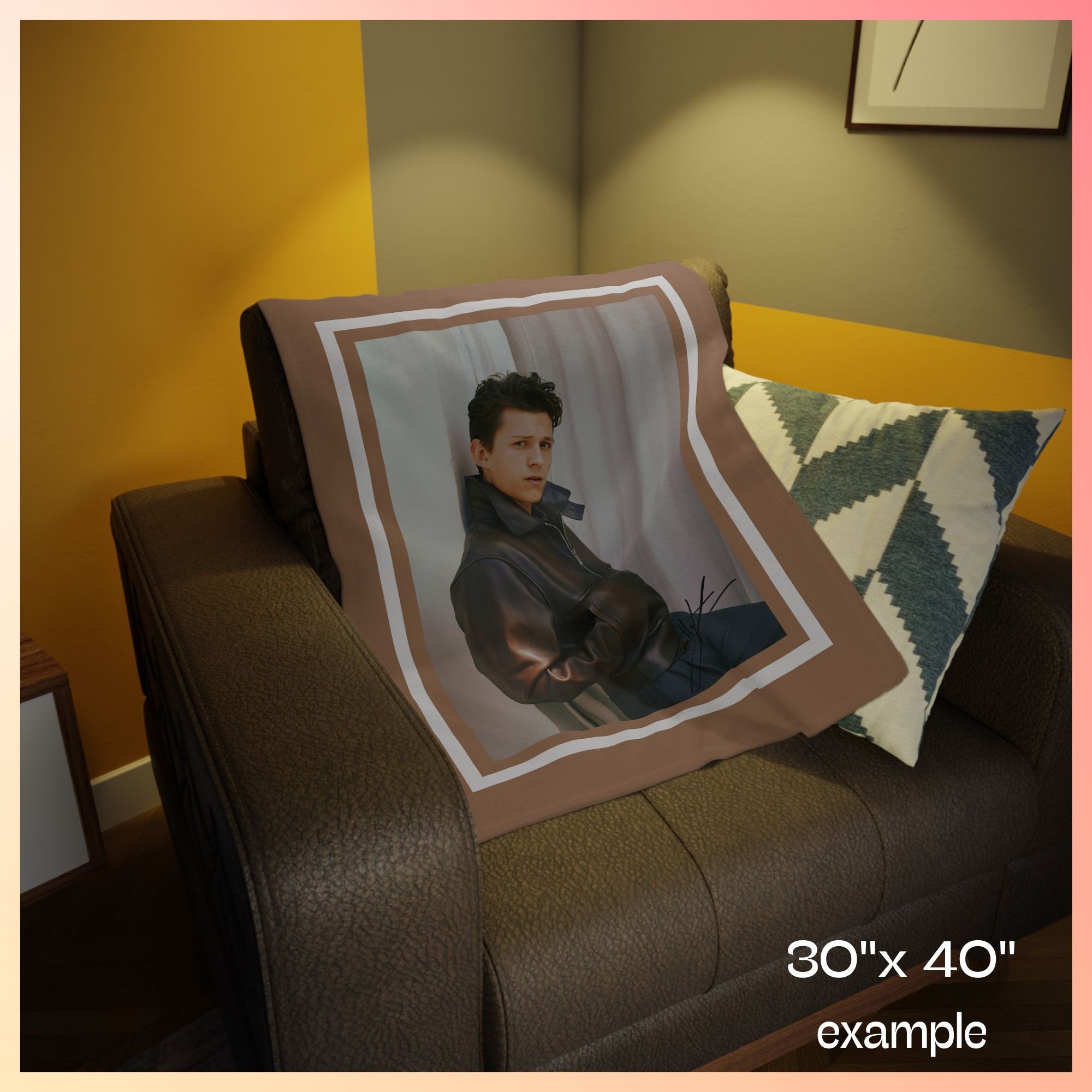 Tom Holland Blanket With Autograph Tom Holland Super Soft - Etsy