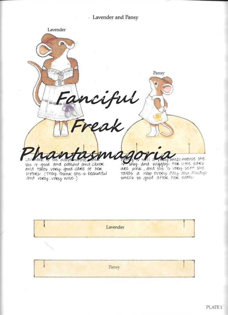 Vintage Victorian Mouse Paper Dolls!! Vintage Ephemera Scrapbook Art ...