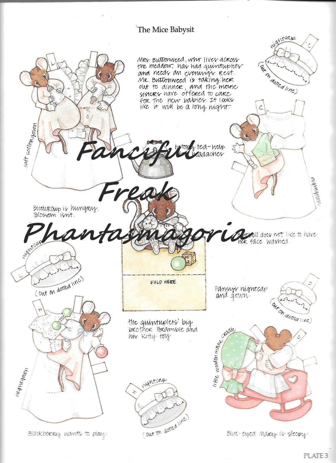 Vintage Victorian Mouse Paper Dolls!! Vintage Ephemera Scrapbook Art ...