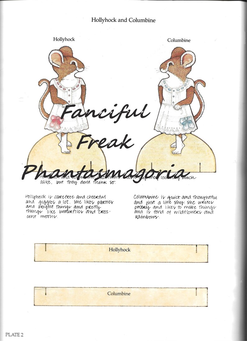 Vintage Victorian Mouse Paper Dolls!! Vintage Ephemera Scrapbook Art ...