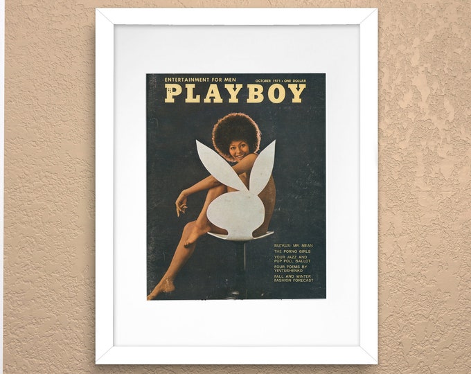 Vintage Playboy Magazine Cover, Framed Art, October 1971, Authentic ... Vintage Playboy Magazine Cover, Framed Art, October 1971, Authentic ...