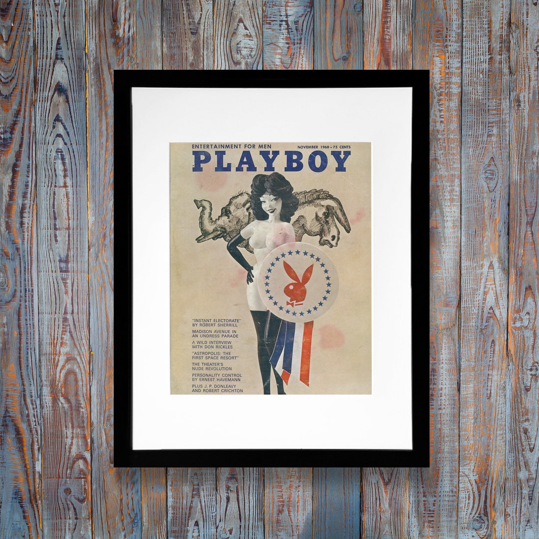 Vintage Playboy Magazine Cover, Framed Art, November 1968, Authentic ... Vintage Playboy Magazine Cover, Framed Art, November 1968, Authentic ...