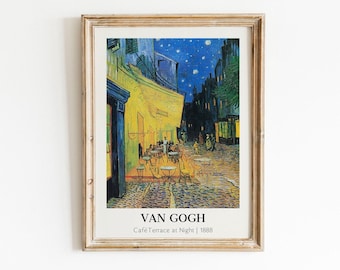 Van Gogh Print Cafe Terrace at Night, Van Gogh Poster, Museum ...