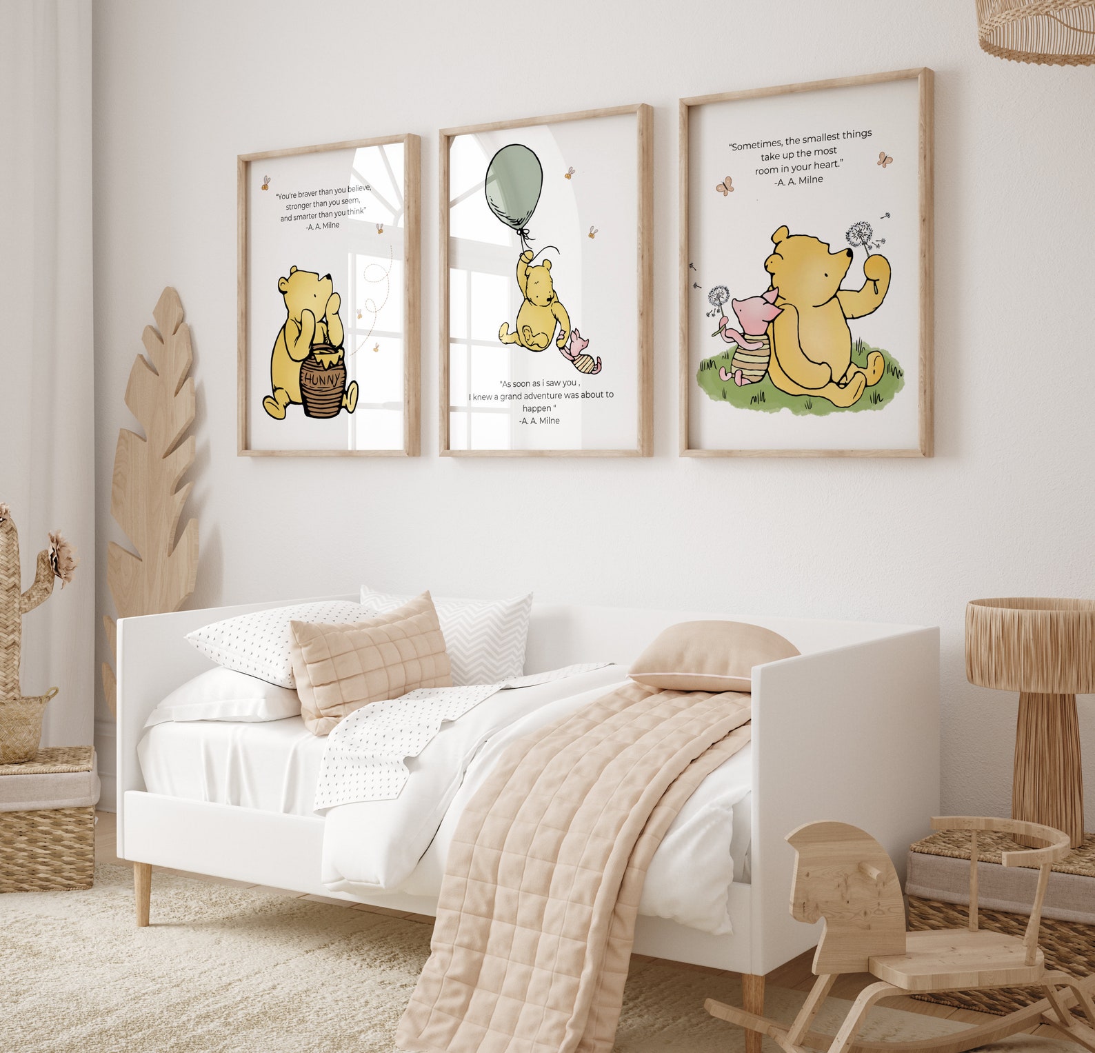 Set of 3 Winnie the Pooh Quote Prints Winnie the Pooh Nursery Wall Art ...