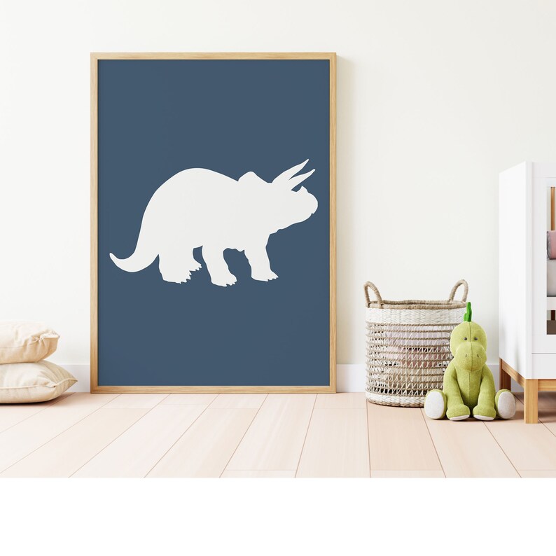 Set of 3 Dinosaur Wall Art Prints Dinosaur Poster Nursery - Etsy