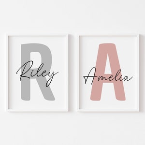 Custom Initial Print| Printable Name Sign| Personalized Name Print ...