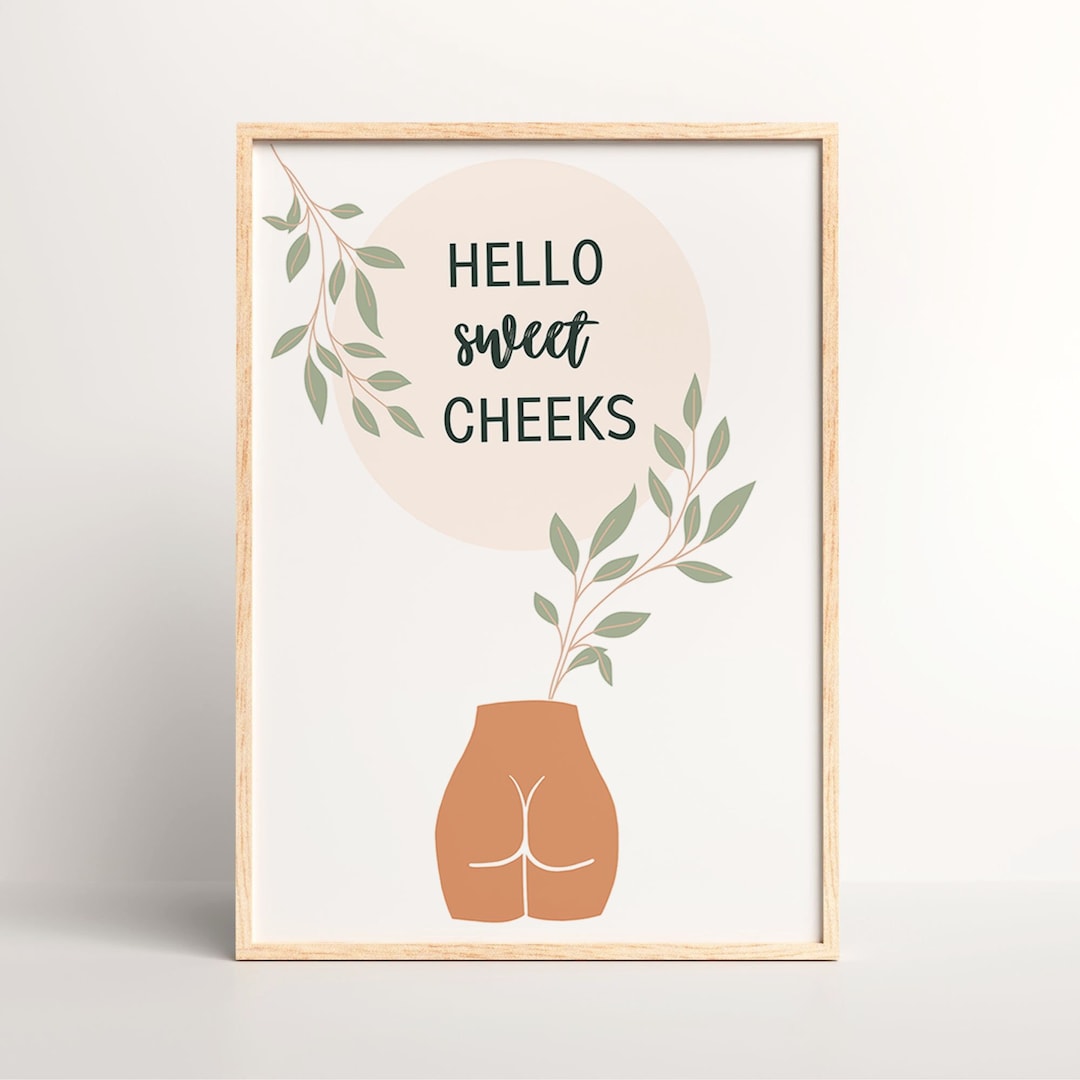 Boho Funny Bathroom Signs Wall Art Bum Print , Bathroom Decor Wall Art ...