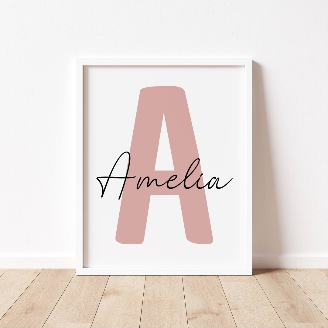 Personalized Initial Name Print| Custom Letter| Printable Baby Name ...