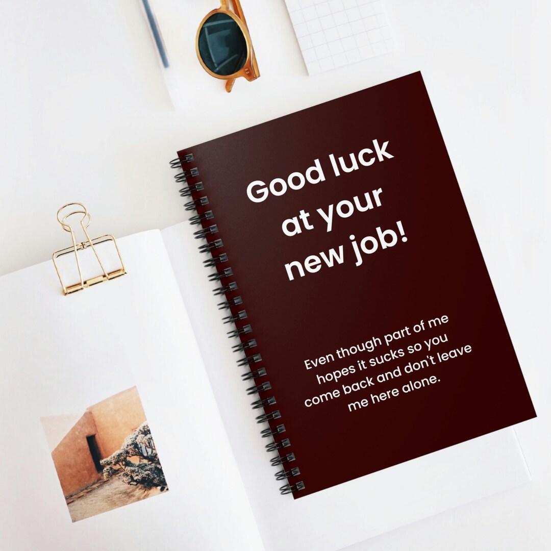 Good Luck at Your New Job Notebook Hope It Sucks Coworker - Etsy
