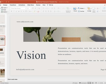 Neutral Powerpoint Template - Etsy