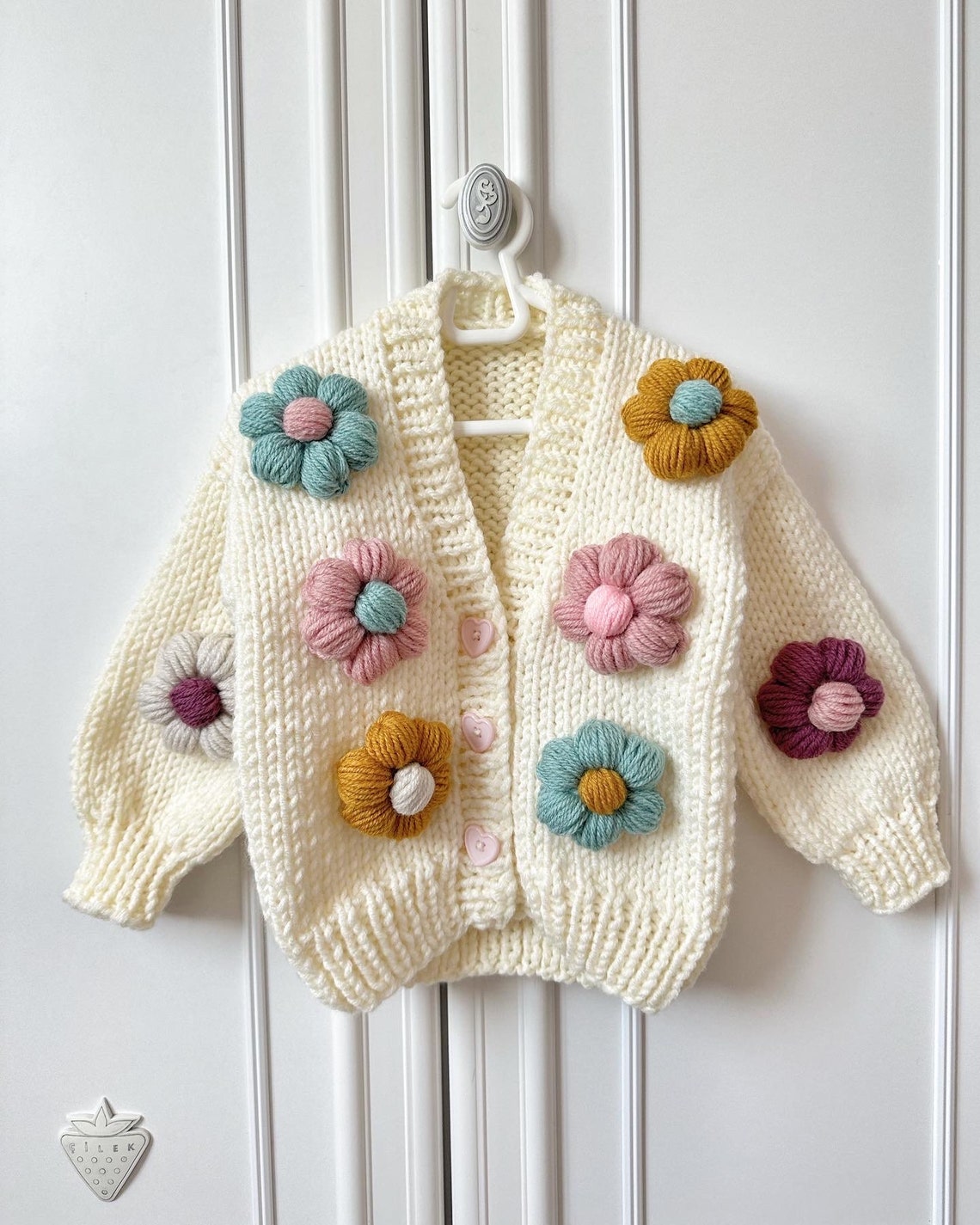 Mom-daughter Daisy Cardigan Combination /chunky Cardigan /knit - Etsy