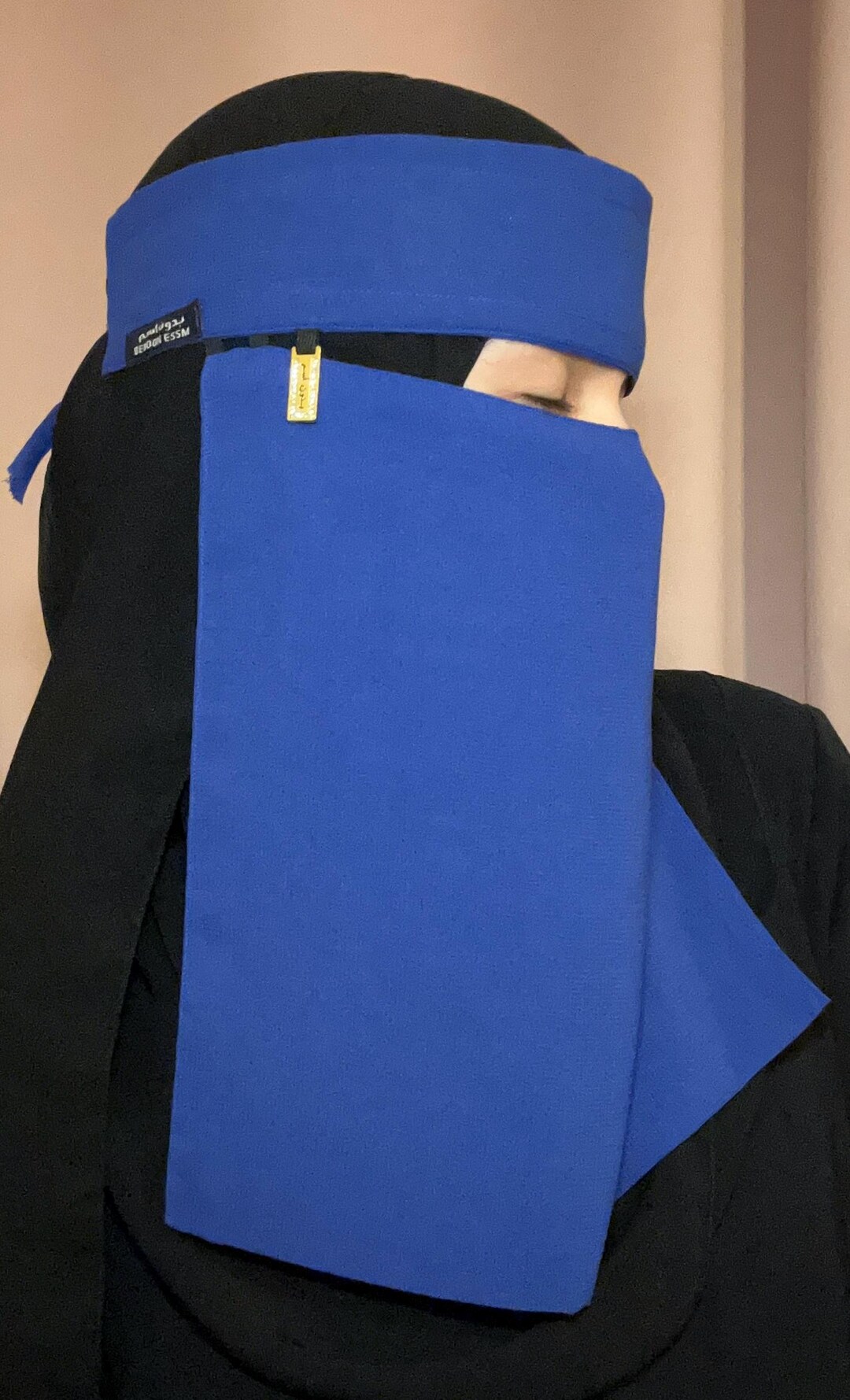 Saudi Style Blue Niqab With Charm - Etsy