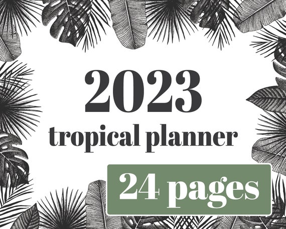 2023 Calendar: Tropical Planner - Etsy