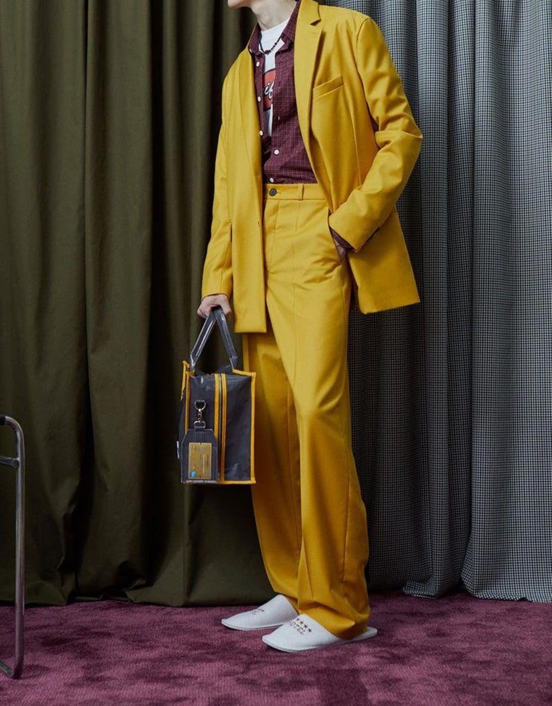 Mustard Yellow Suit: Custom Tailored Terylene-rayon Blend, Loose Fit - Etsy