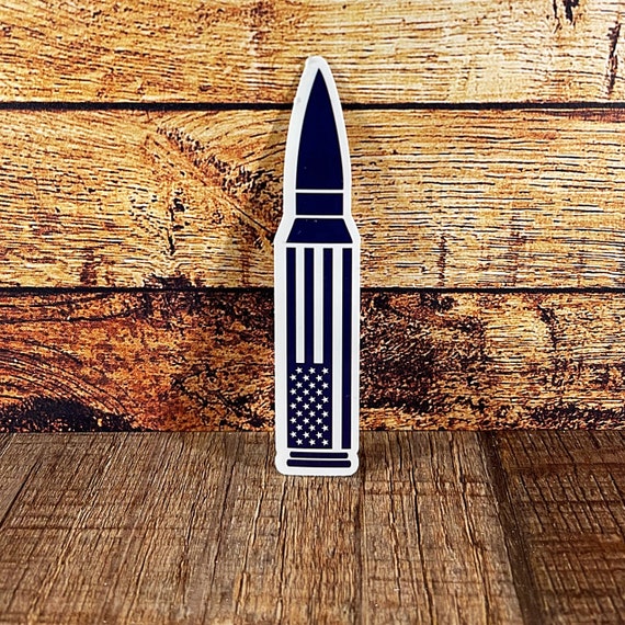 Flag Bullet Decal Sticker America USA Patriotic - Etsy