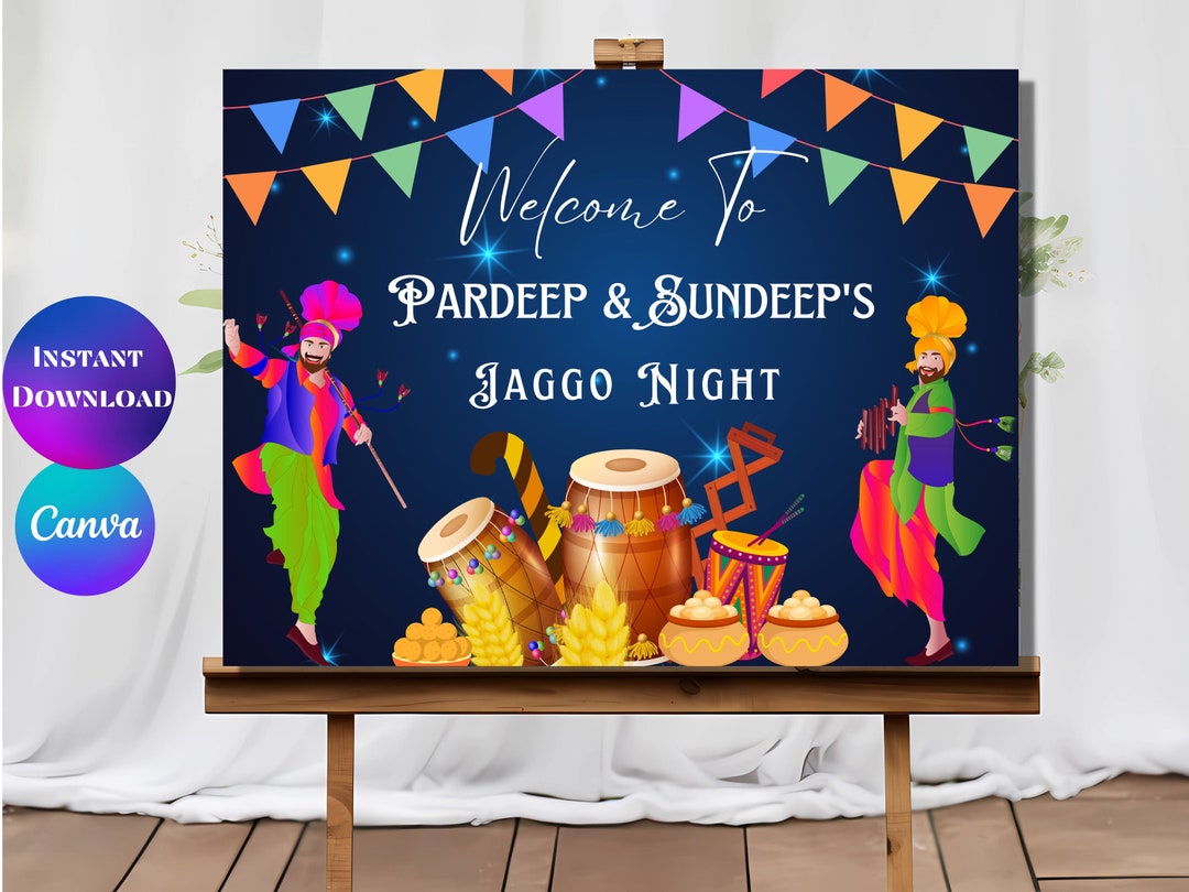 Jaggo Welcome Sign Jaggo Decor Jaggo Decoration Digital Jago Welcome ...