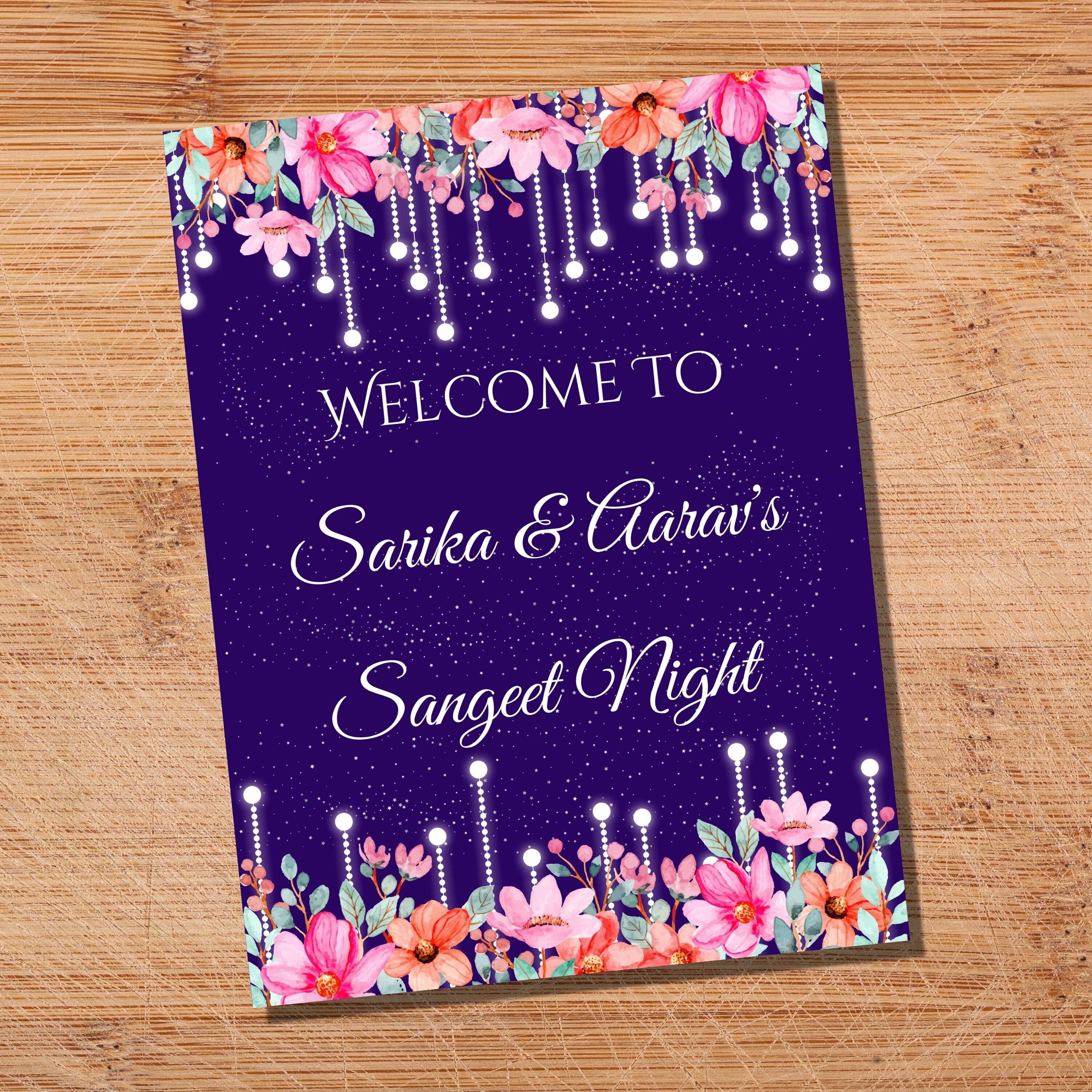 Sangeet Sign Sangeet Welcome Sign Sangeet Decor Sangeet Welcome Board ...