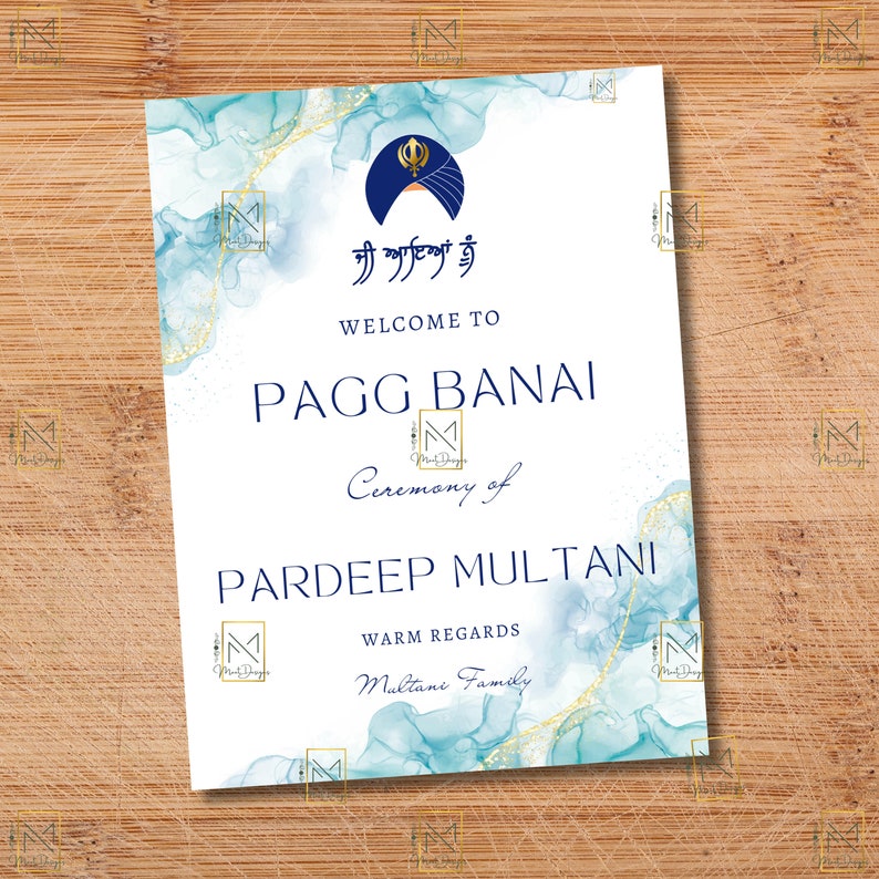 Dastar Bandi Welcome Sign Template Digital Dastar Bandi Sign Board ...