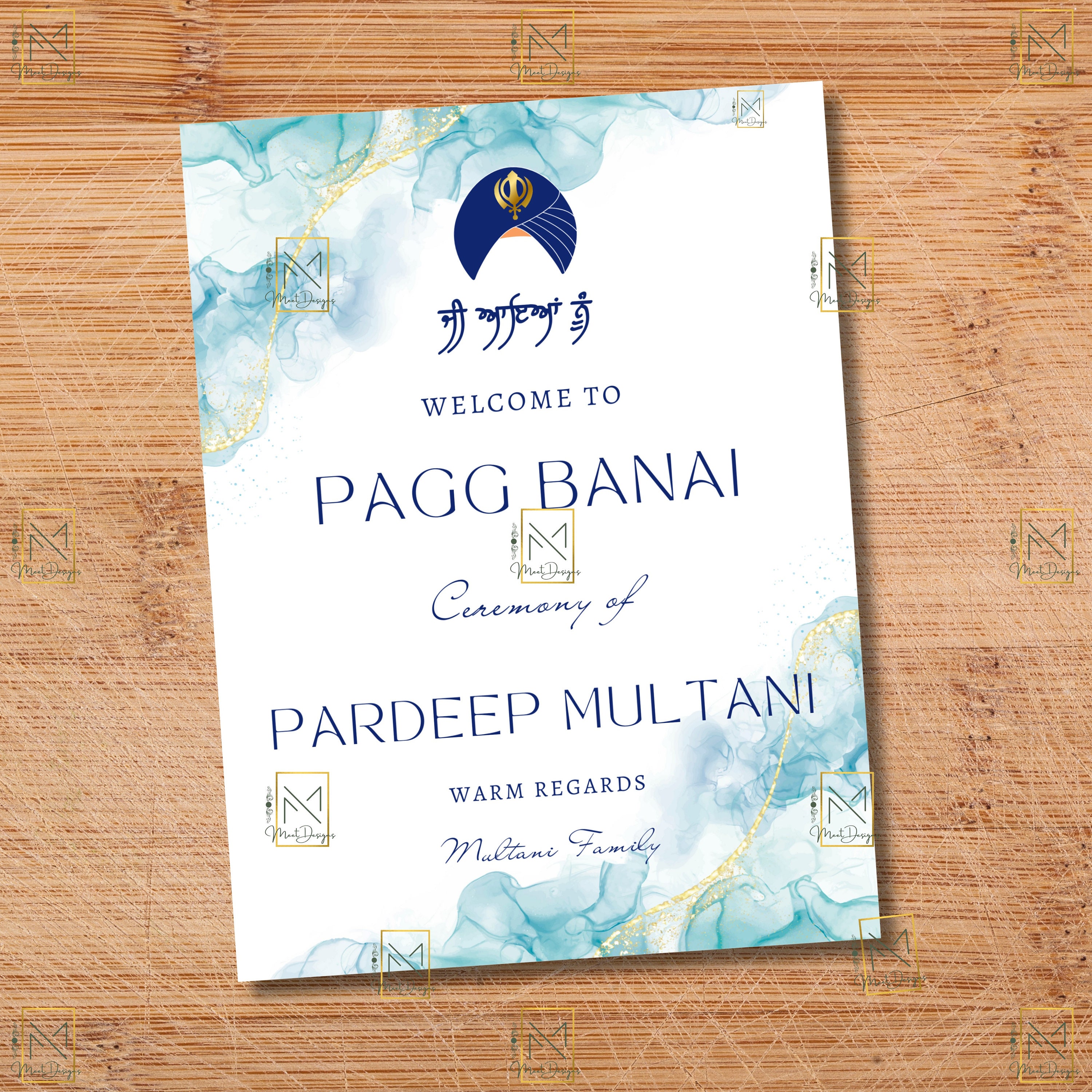 Dastar Bandi Welcome Sign Template Digital Dastar Bandi Sign Board ...