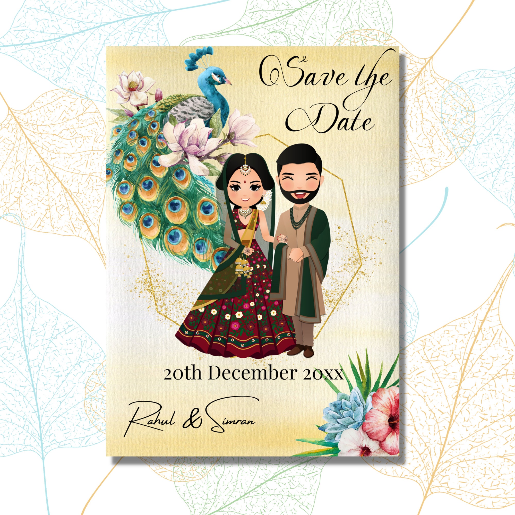 Indian Save the Date Editable Hindu Save the Date Digital Indian Save ...