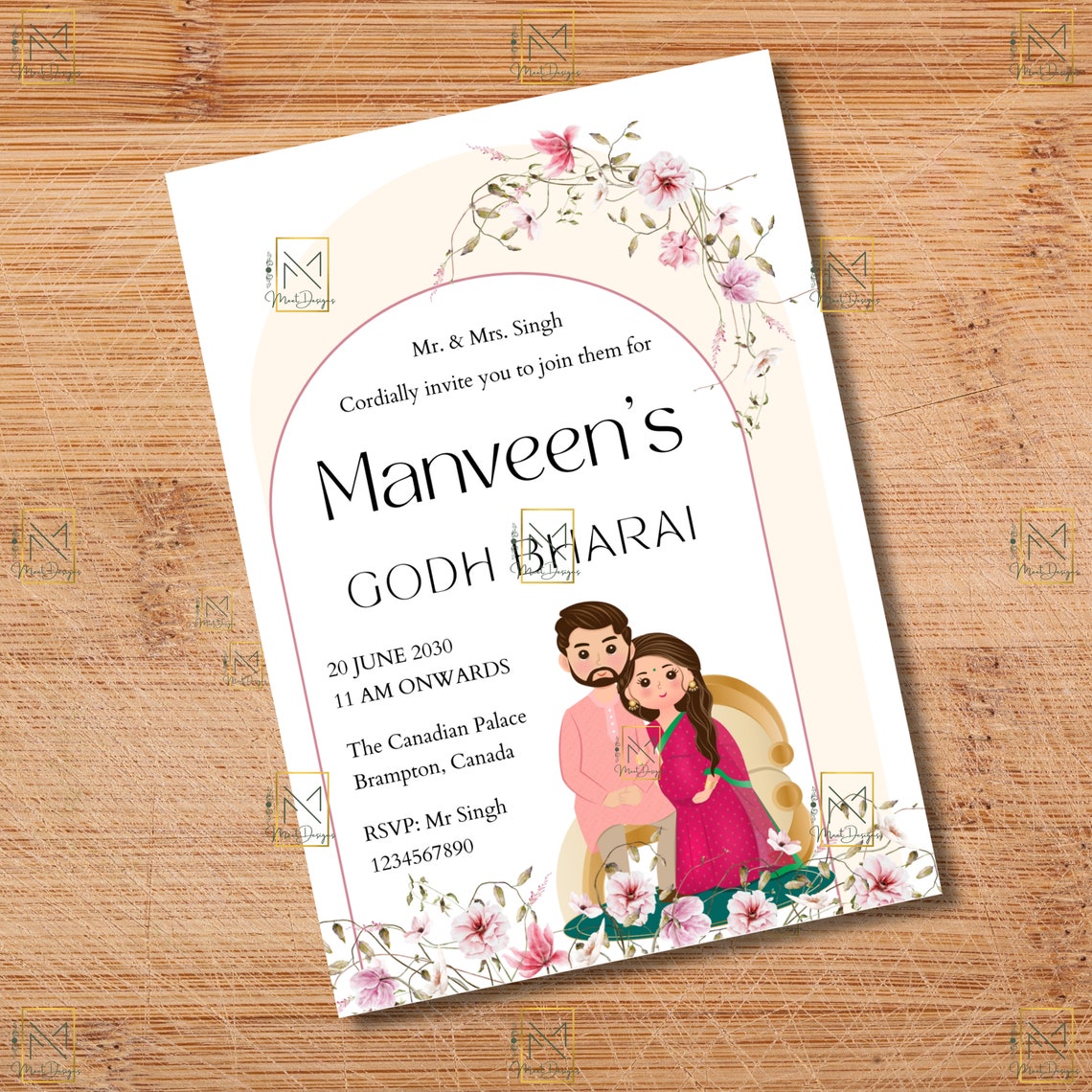 Editable Seemantham Invitation Template Seemantham Invite Printable ...