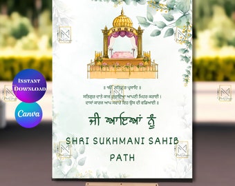 Shri Sukhmani Sahib Path Welcome Sign Path Welcome Posters Akhand Path Welcome Sign Path ...