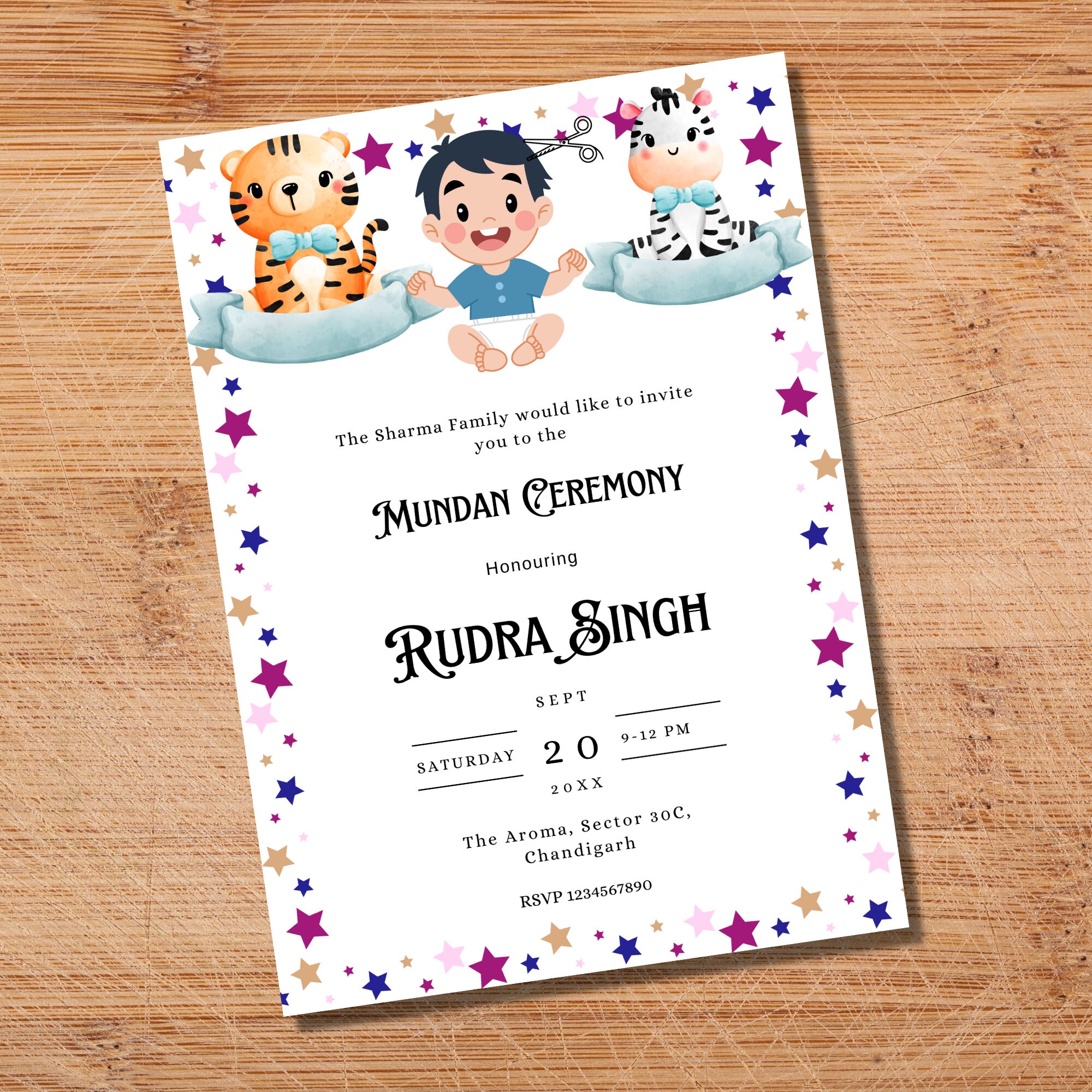 Mundan Invitation Card Mundan Invite Digital Mundan Ceremony Invitation ...