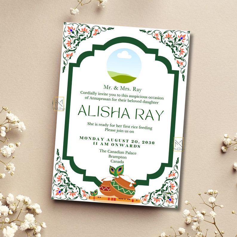 Annaprashan Invitation Card Annaprashan Ceremony Invite Digital Pasni ...