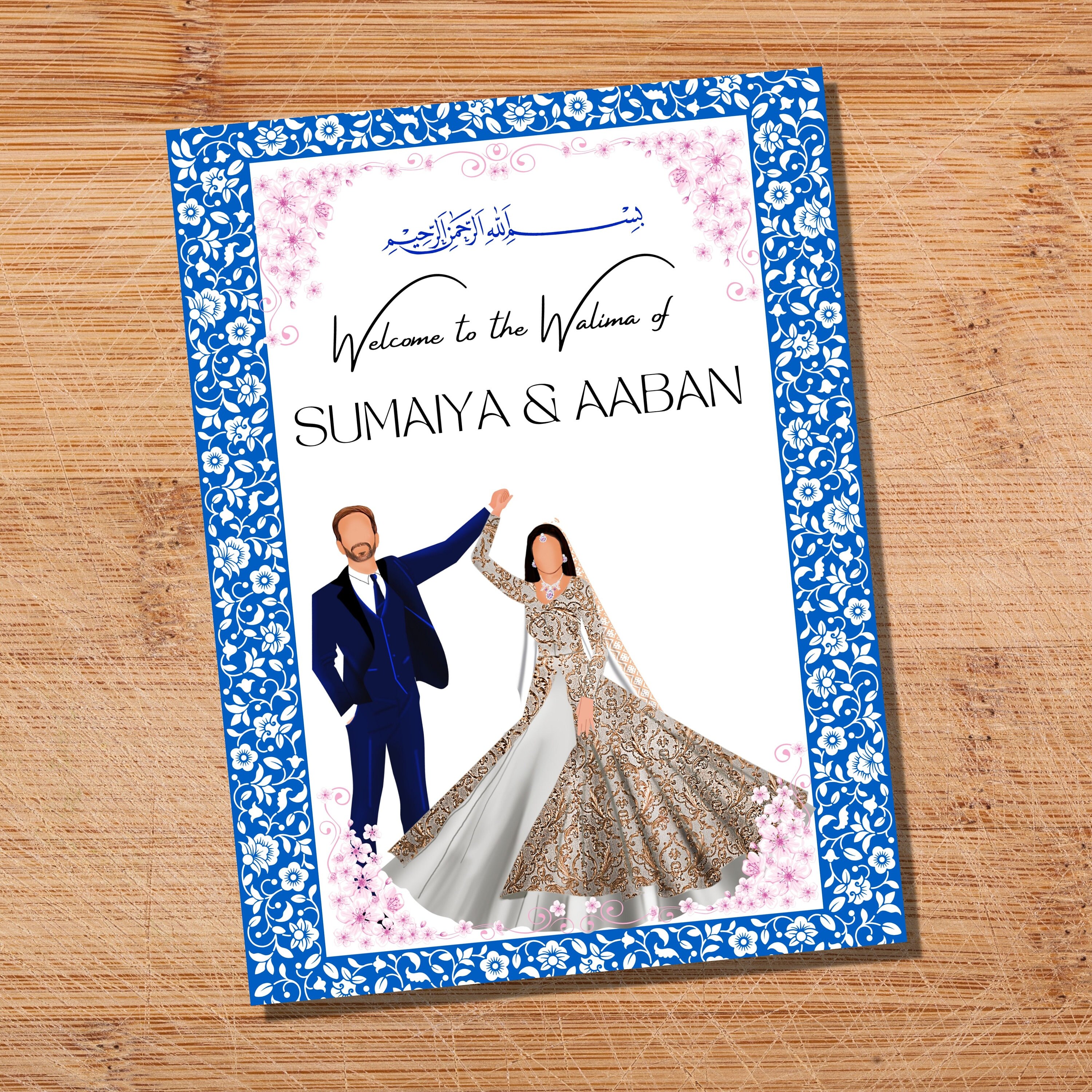 Walima Welcome Sign Walima Sign Muslim Wedding Signs Islamic Wedding ...