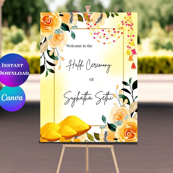 Haldi Canva Template - Etsy