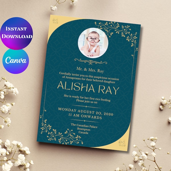 Pasni Invitation Card - Etsy