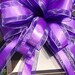 Purple Gold Bow, Purple Golden Bows, Large Deco Mesh Ribbon Knots Twist ...