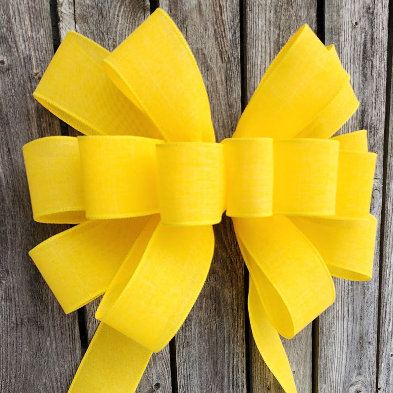 Yellow Bow - Etsy