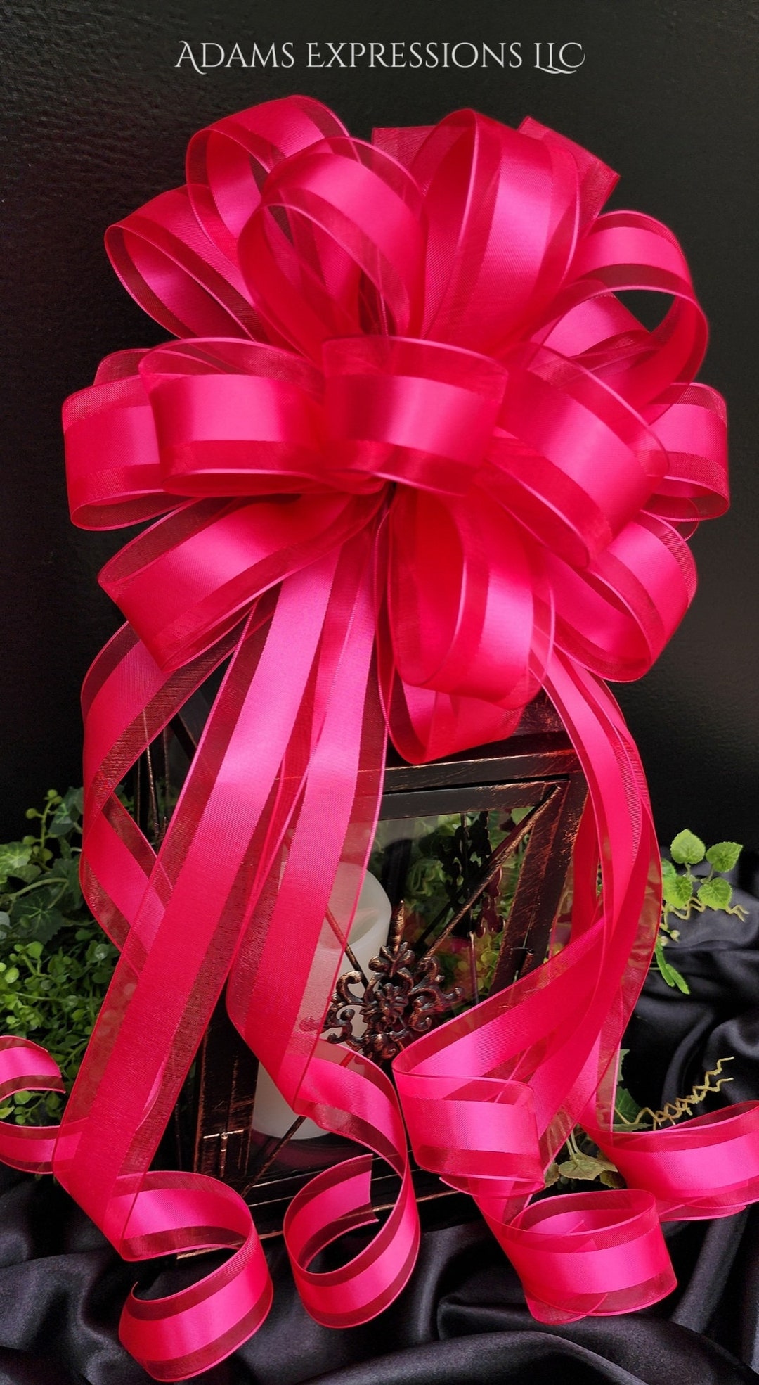 Hot Pink Bows, Fuschia Bow for Wedding, Baby Shower, Gifts, Wreaths ...