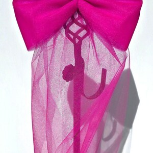 Fuchsia Tulle Bows for Weddings, Church Pew Bow, Baby Girl Shower Gift ...
