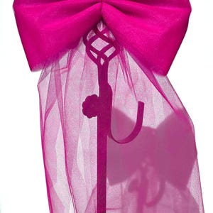 Fuchsia Tulle Bows for Weddings, Church Pew Bow, Baby Girl Shower Gift ...
