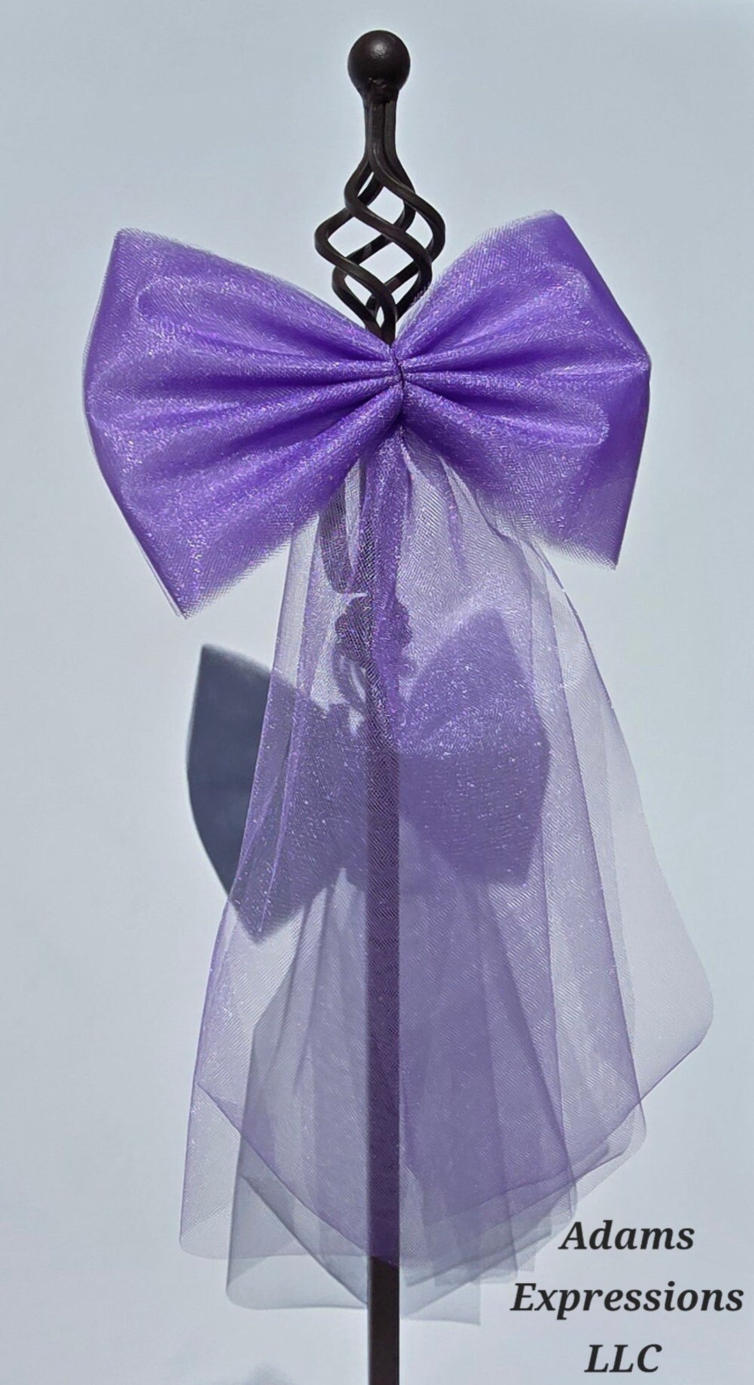 Lavendar Bows Purple Tulle Wedding Bows Church Pew Aisle Home Decor ...