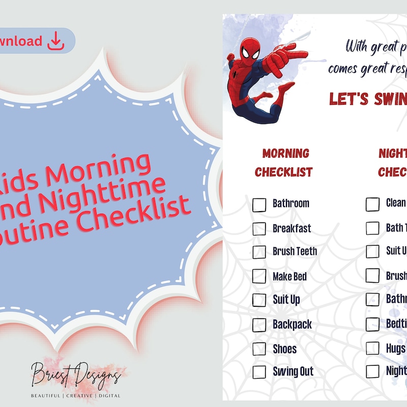 Reward Chart Spider Man - Etsy